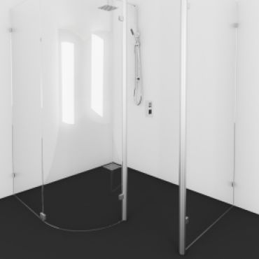 Inloopdouche wand + 2x staander (GL40150) - GL40 Steel - - - Catalogus ...